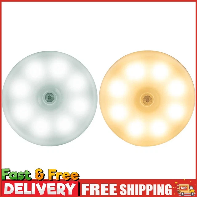 PIR MOTION SENSOR Lamp Battery Powered 300mAh for Kitchen Bedroom ...