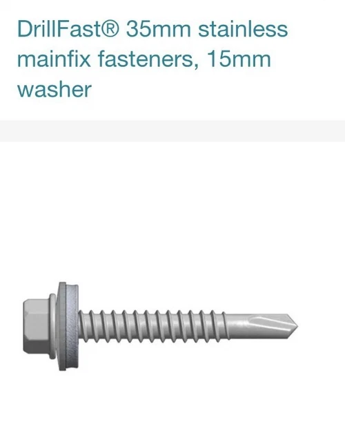 DRILLFAST 35MM STAINLESS mainfix fasteners, 15mm washer £22.00 - PicClick UK