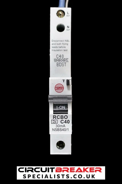 WYLEX 40 AMP CURVE C 6kA 30mA RCBO TYP A NSBS40/1 EUR 7,62 - PicClick DE