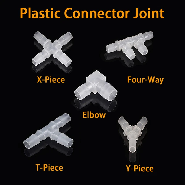 PLASTIC CONNECTOR SPLITTER Joint Pipe Hose Fittings X-Piece Y-Piece ...