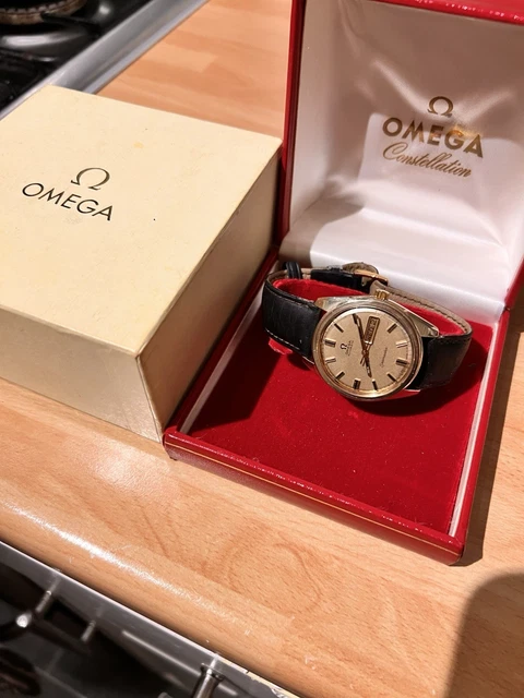 VINTAGE OMEGA SEAMASTER, 1968, CD 166.032 Automatic Day-Date Gold Plate ...