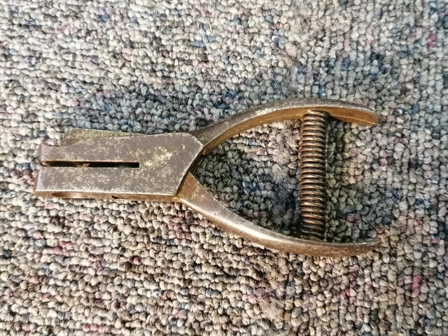 VINTAGE METAL RAILWAY / Bus Conductor's Ticket Clipper / Punch . Clippy ...