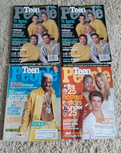 TEEN PEOPLE NSYNC Magazine Lot Pop Music Boy Band 2000 Y2K Sisqo Mandy ...