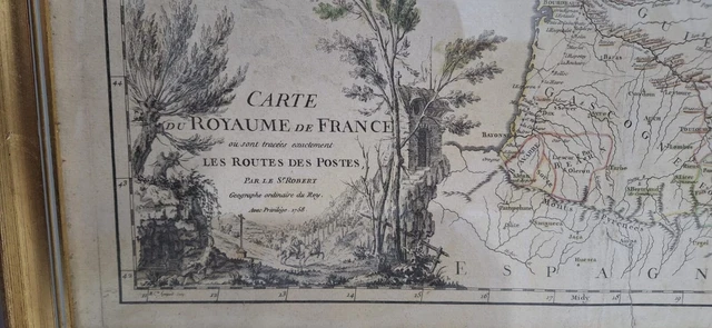 OLD MAP CARTE du Royaume de France 1758 £39.84 - PicClick UK