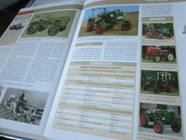 TRAKTOR DATENBLATT Allgaier Dieselschlepper 7 P16, AP 22, 1952 EUR 4,57 ...