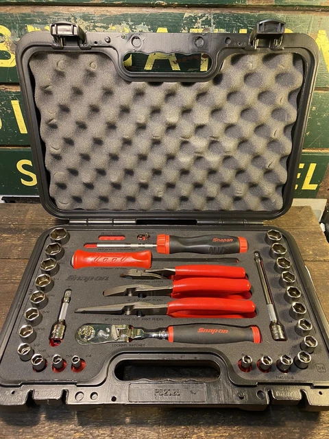 SNAP-ON TOOLS NEW 33pc 3/8" Drive Metric SAE General Service Foam Set ...