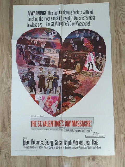 THE ST VALENTINE'S Day Massacre original movie 1967 poster US one sheet ...