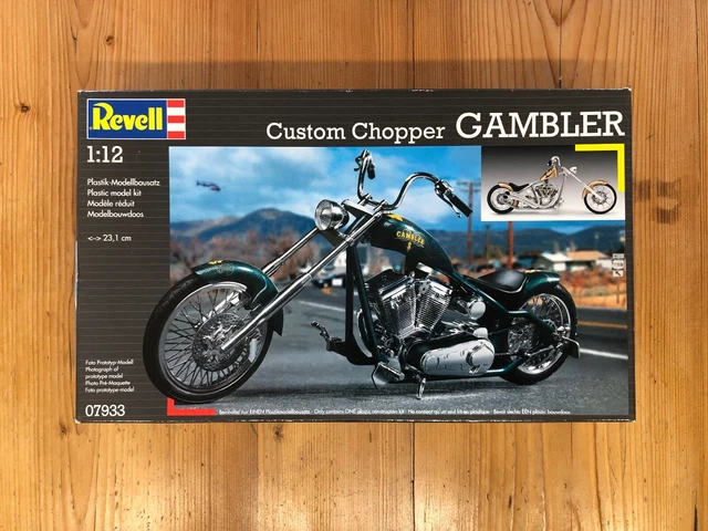 SEALED BOX REVELL 1/12 Custom Chopper GAMBLER Motorcycle Bike Model Kit ...
