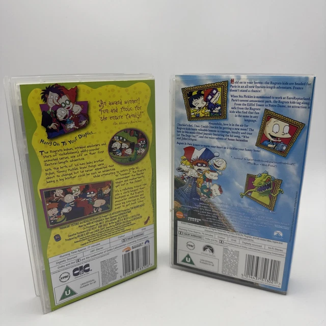 THE RUGRATS MOVIE & Rugrats In Paris (VHS, 1998 & 2000) Nickelodeon ...
