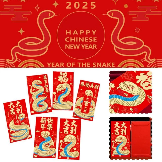 YEAR OF THE Snake Red Packet R8O2 £2.69 - PicClick UK