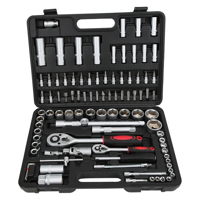 94 PC RATCHET Screwdriver Bits Socket Tool Handle Multibit Tamper ...