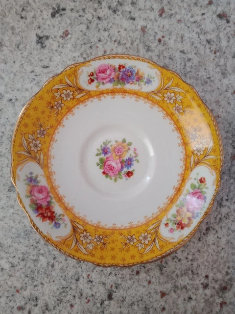 PARAGON. SEVRES. DARK Yellow. Tea Cup Saucer. (14cm). Made In England ...