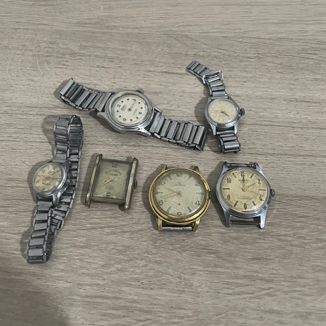 VINTAGE MANUAL WATCHES War Trench WW2 Watch Bundle For Parts - Elgin ...