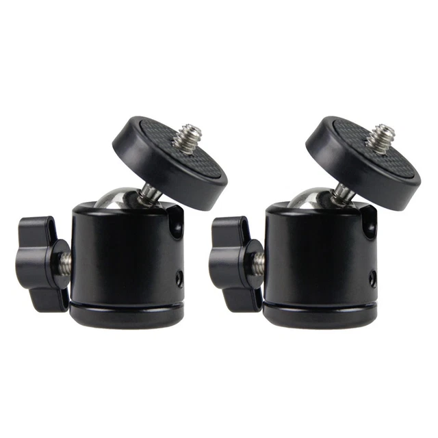 2PCS ALUMINUM ALLOY Spherical Head Ball Tilt Camera Photography ...