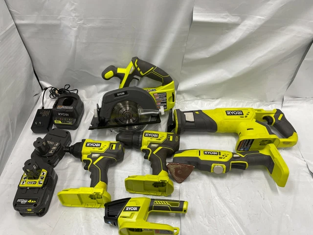 RYOBI P1819 18V One+ Cordless 6 Tool Combo Kit Set, LN M £164.61 ...