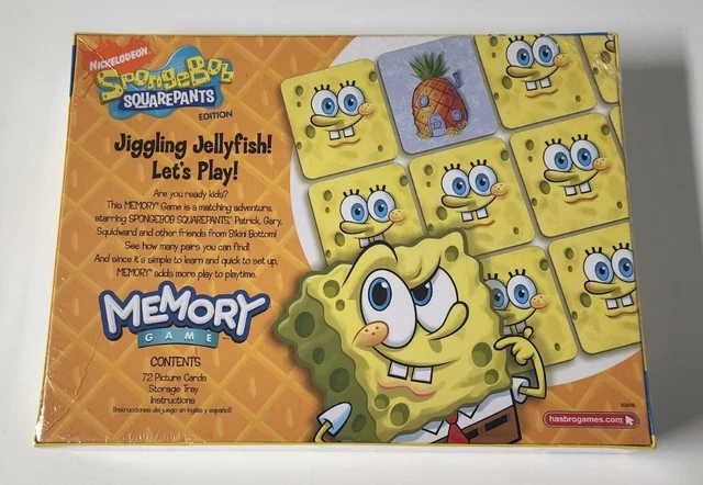 SPONGEBOB SQUAREPANTS MEMORY Game kids matching memory Nickelodeon 2008 ...