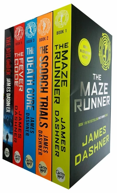 MAZE RUNNER SERIES James Dashner 5 Books Set Fever Code,Death Cure ...