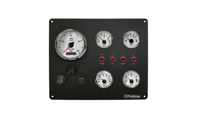PERKINS ENGINE MARINE Instrument Panel Pre Wired USA Made VDO/ Faria £ ...