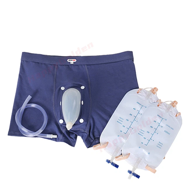 WEARABLE URINE BAG Male Urinal Bag Incontinence Pants for Men w ...