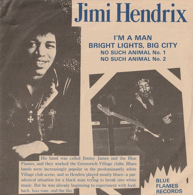 JIMMY JAMES/BLUE FLAMES Ep: I'm A Man+3 Us Blue Flam 5205 C=Ex+ V=Nm/Nm ...