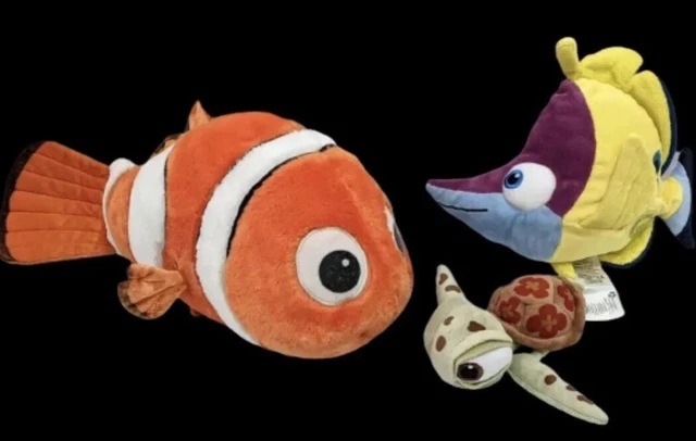 FINDING NEMO - Squirt Turtle - Tad Disney Store Soft Plush Toy Bundle ...