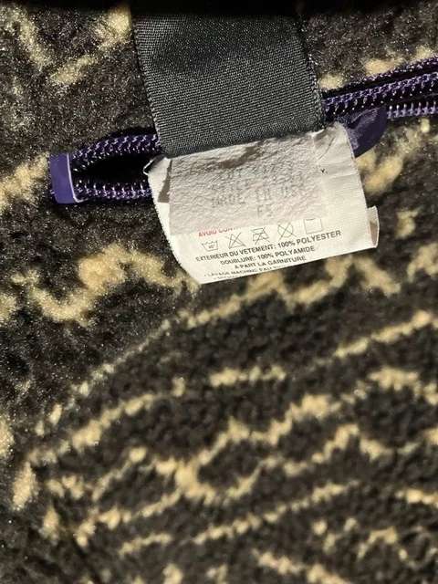 PATAGONIA GLISSADE CONDOR Mali 1995 USA Regal Purple S Vintage Fleece F ...