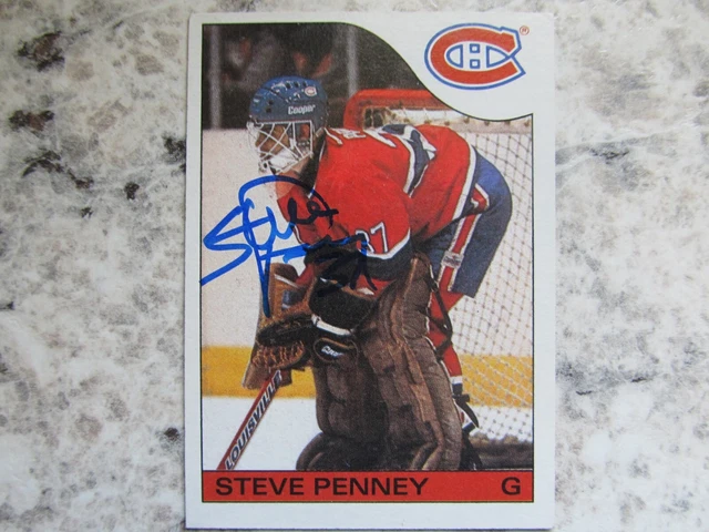 MONTREAL CANADIENS STEVE Penney Signed Autographed 1985-86 Topps Mint ...