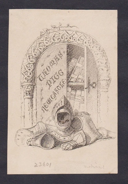 EXLIBRIS THOMAS PIGG mathematician Newcastle upon Tyne Ex-Libris ...