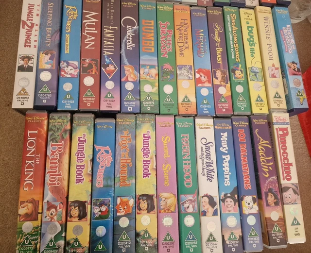 43X DISNEY VHS Tapes Bundle Walt Disney Classics Video Childrens ...