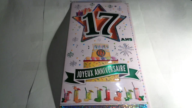 CARTE - JOYEUX Anniversaire - 17 Ans - Carte + Enveloppe - N°248 EUR 2 ...