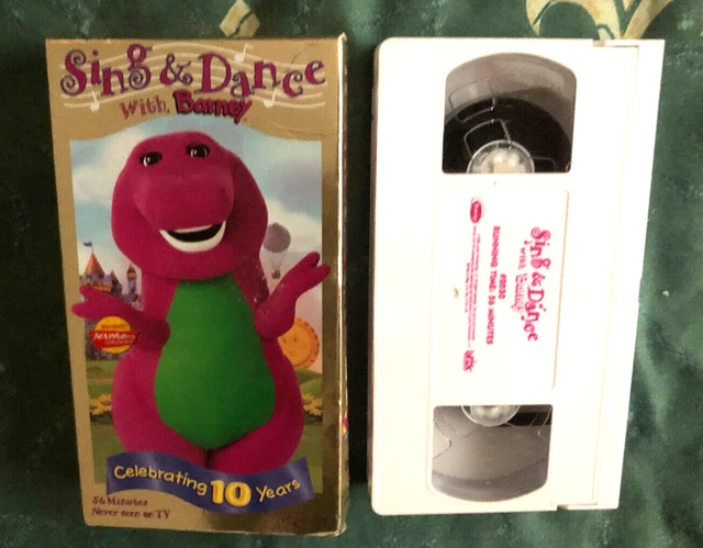 SING AND DANCE With Barney VHS 1999 Celebrating 10 Years [White VHS ...