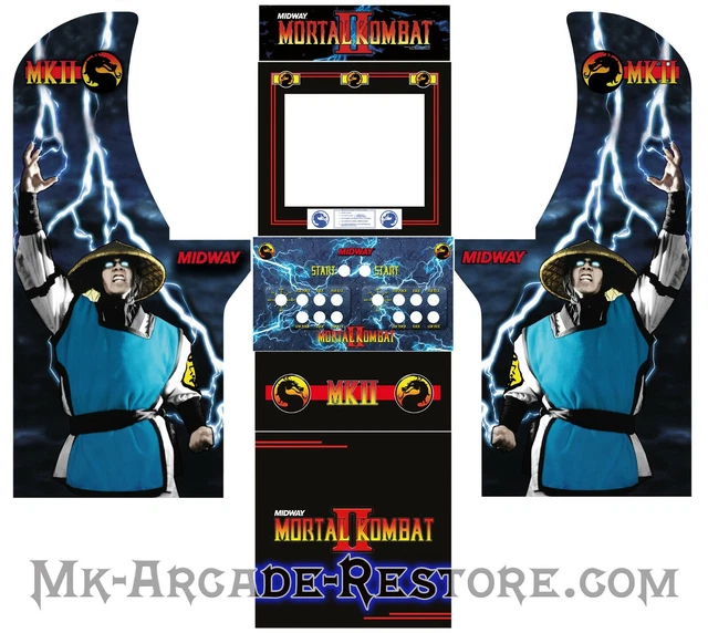 ARCADE1UP MORTAL KOMBAT 2 Side Art Arcade Cabinet Grafica Art Art ...