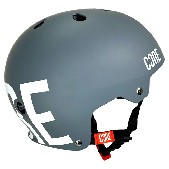 CORE STREET STUNT-SCOOTER Saleté BMX Skate-Helm Gris / Logo Blanc S/M ...