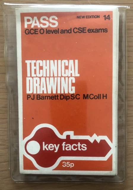 KEY FACTS TECHNICAL Drawing GCE O Level and CSE Pass cards 1972 £7.00 ...
