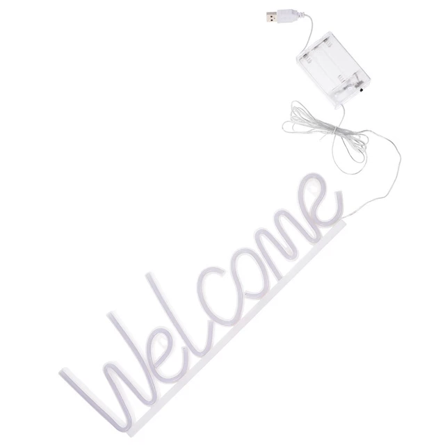 WELCOME NEON SIGN Led Neon Lamp Party Lamp Atmosphere Light for Club ...