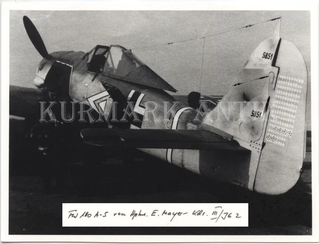 T068 FOTO WEHRMACHT Archiv Repro Luftwaffe Flugzeug Fw190 Egon Mayer 3 ...