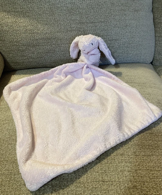 JELLYCAT BASHFUL BUNNY Rabbit Comforter Blankie Pink Plush Soft Toy £8. ...