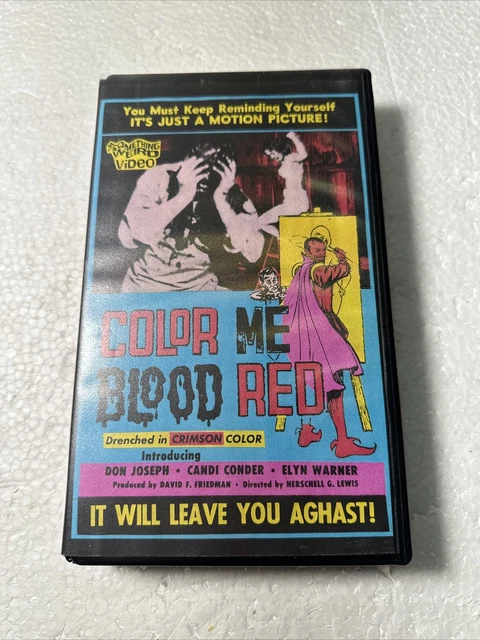 COLOR ME BLOOD Red VHS Video Tape Horror Herschell Gordon Lewis £75.52 ...