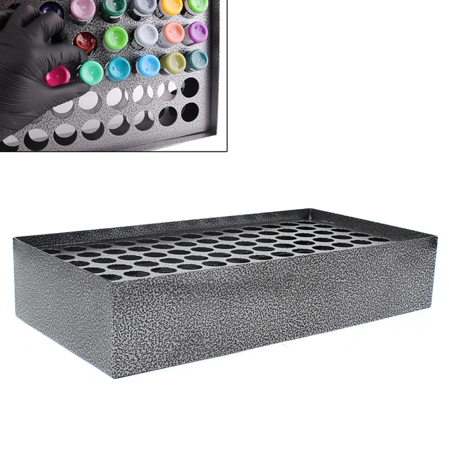 78-HOLES TATTOO INK Rack Wall Mounted Ink Bottle Display Holder Stand ...