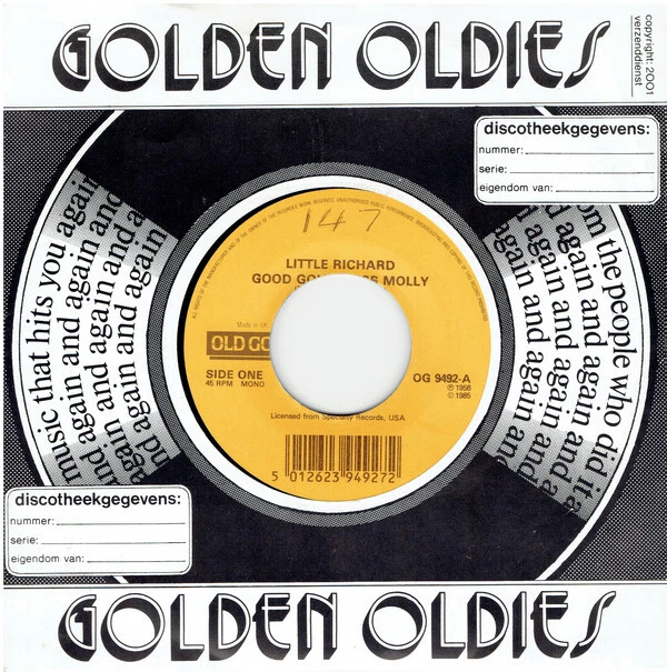LITTLE RICHARD - Good Golly Miss Molly / The Girl Can't Help It ...