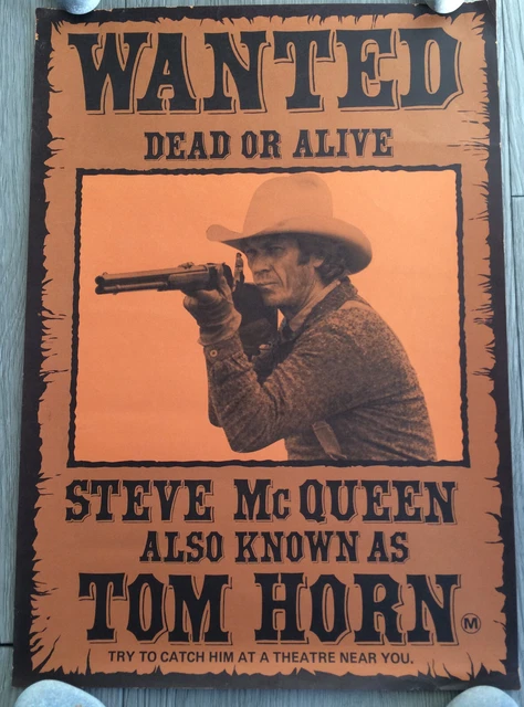 TOM HORN 1980 WILLIAM WIARD STEVE McQUEEN RARE AFFICHE ORIGINALE POSTER ...