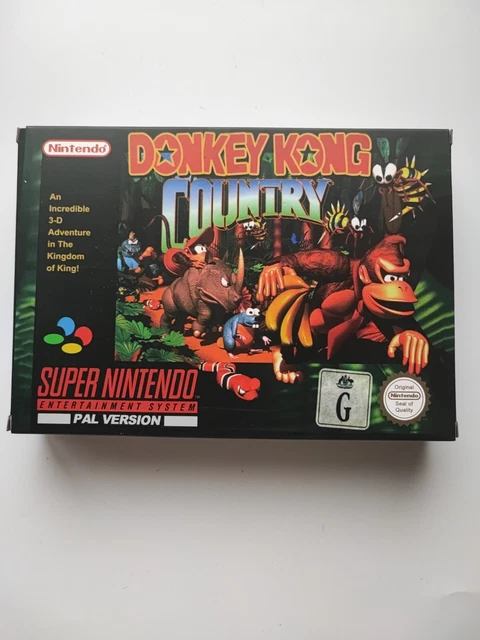 REPRO BOX CARDBOARD for Donkey Kong Country Super Nintendo SNES Game £8 ...