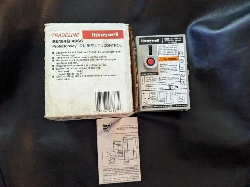 HONEYWELL R8184G4066 CAD Cell Relay Oil Burner Control 15-Sec Timing ...