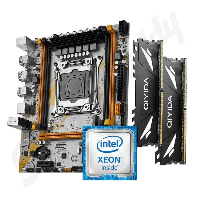 NEW X99 LGA2011-3 mATX Motherboard + Xeon E5 2680 V4 CPU + DDR4 32GB ...