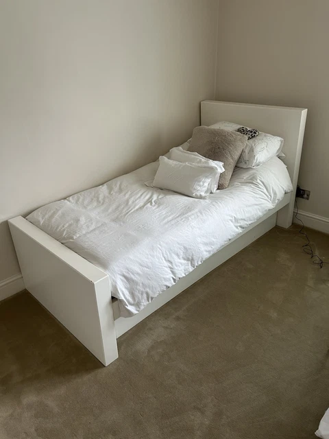 SINGLE BED FRAME & Mattress with Pull Out Second Bed & Mattress - Used ...