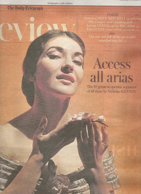 TELEGRAPH REVIEW SUPPLEMENT October 11 2025 Maria Callas, 10 Greatest ...