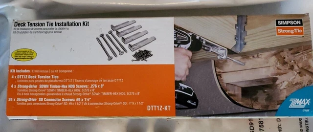 SIMPSON STRONG-TIE DECK TENSION TIE KIT: Model: DTT1Z-KT $39.95 - PicClick