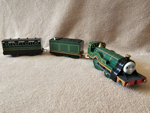TOMY TRACKMASTER THOMAS And Friends Green Emily With Tender & Coach B86 ...