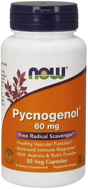 PYCNOGENOL WITH ACEROLA & Rutin Powder, 60mg - 50 vcaps £35.72 ...