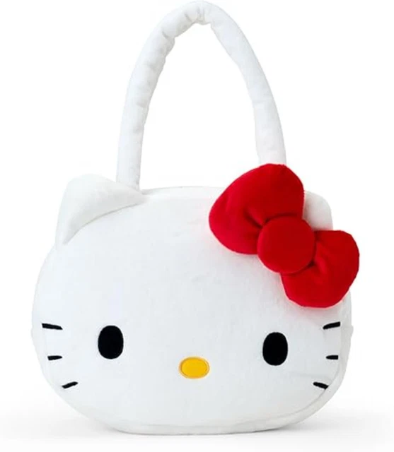SANRIO CHARACTER HELLO Kitty Face Shape Design Tote Bag Plush Tote Bag ...